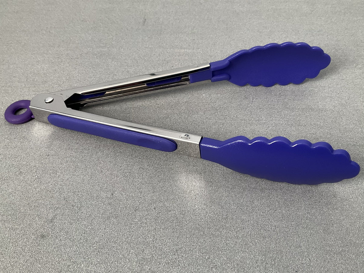 Non-Stick Tongs - Push/ Pull Closure - 4 Colour Choices! – 123kitchens